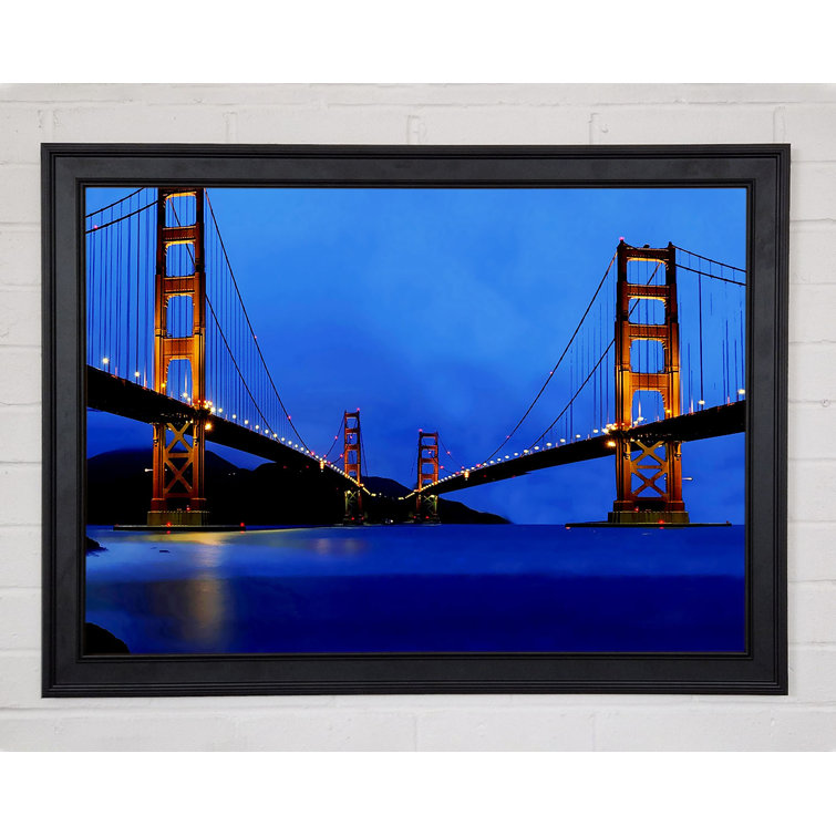 Ebern Designs San Francisco Bridge Twins Blue Hue - Single Picture ...