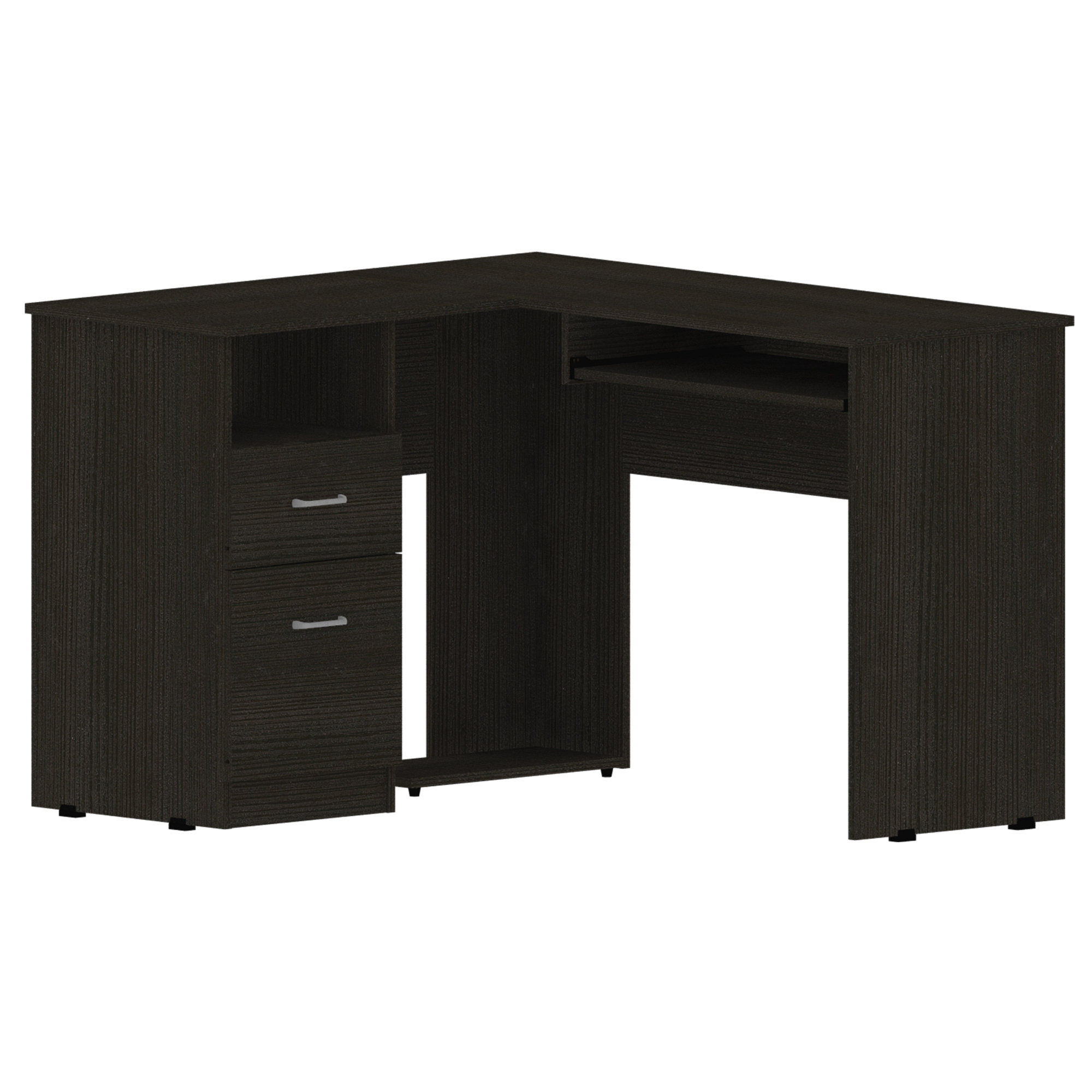 Latitude Run® L-Shaped Computer Desk With 2-Drawer 1-Shelf - Wayfair Canada