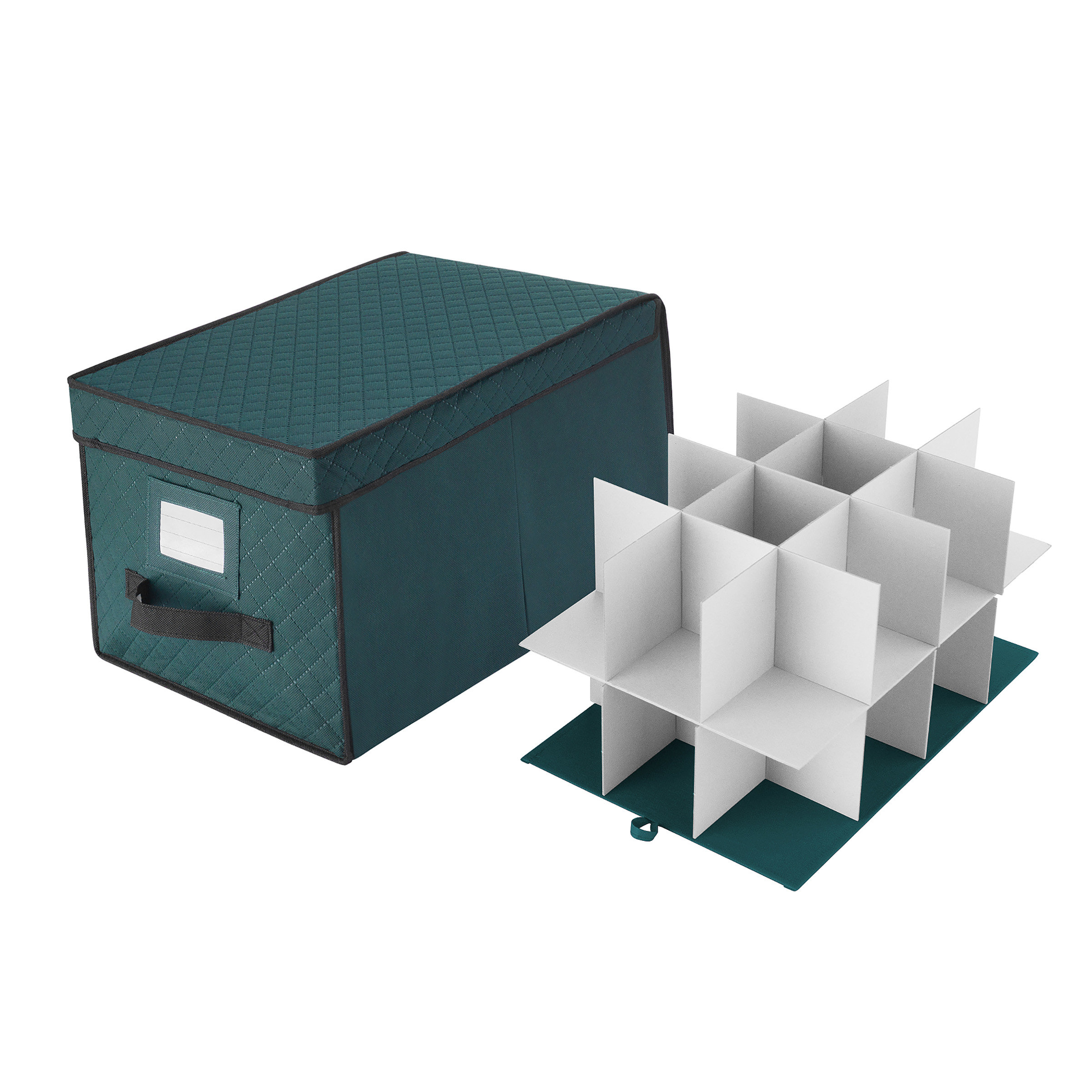 Rebrilliant Ornament Storage Box - Flip Top Organizer Cube With 24 ...