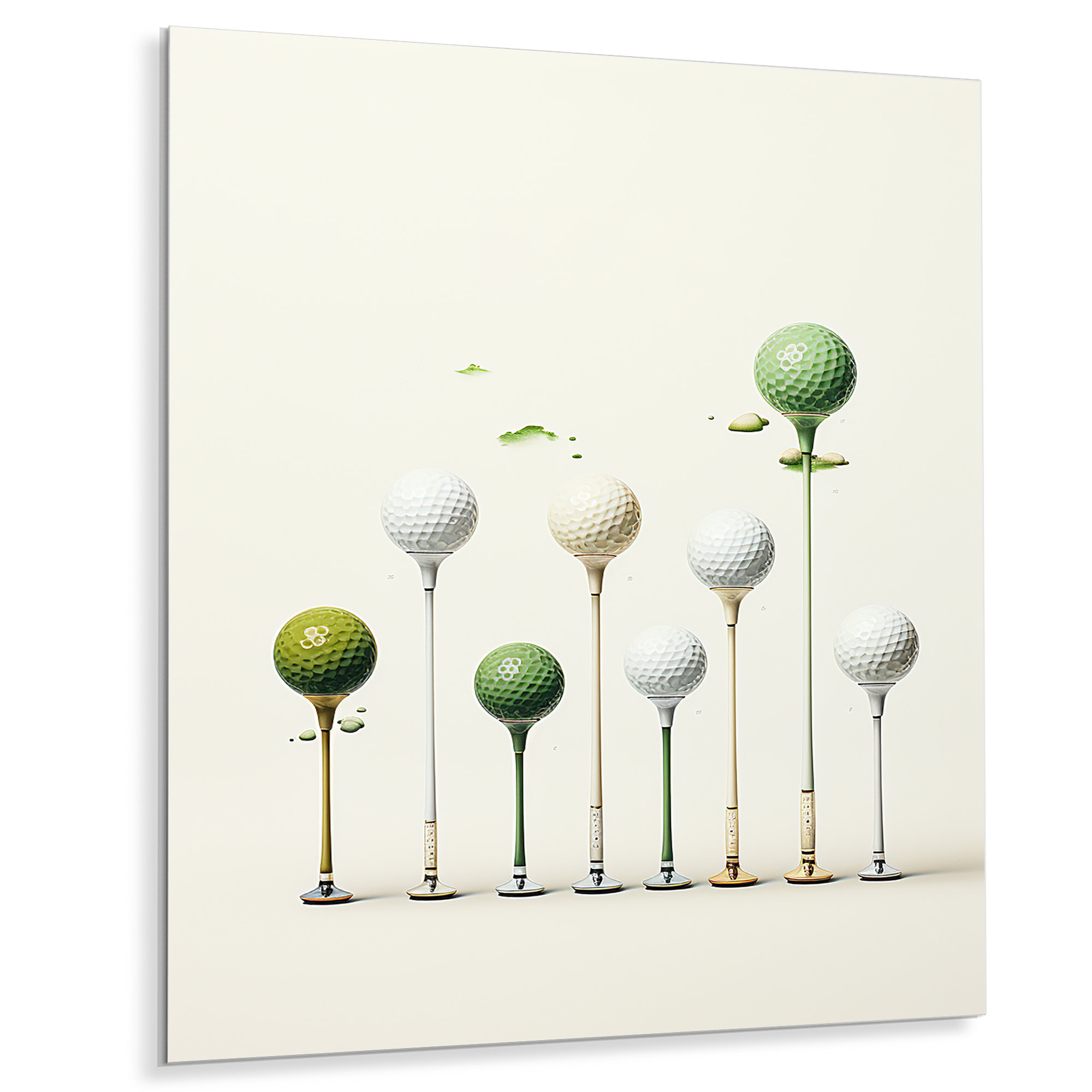 Red Barrel Studio® Minimalism Golf Tees V - Golf Metal Wall Art Living ...