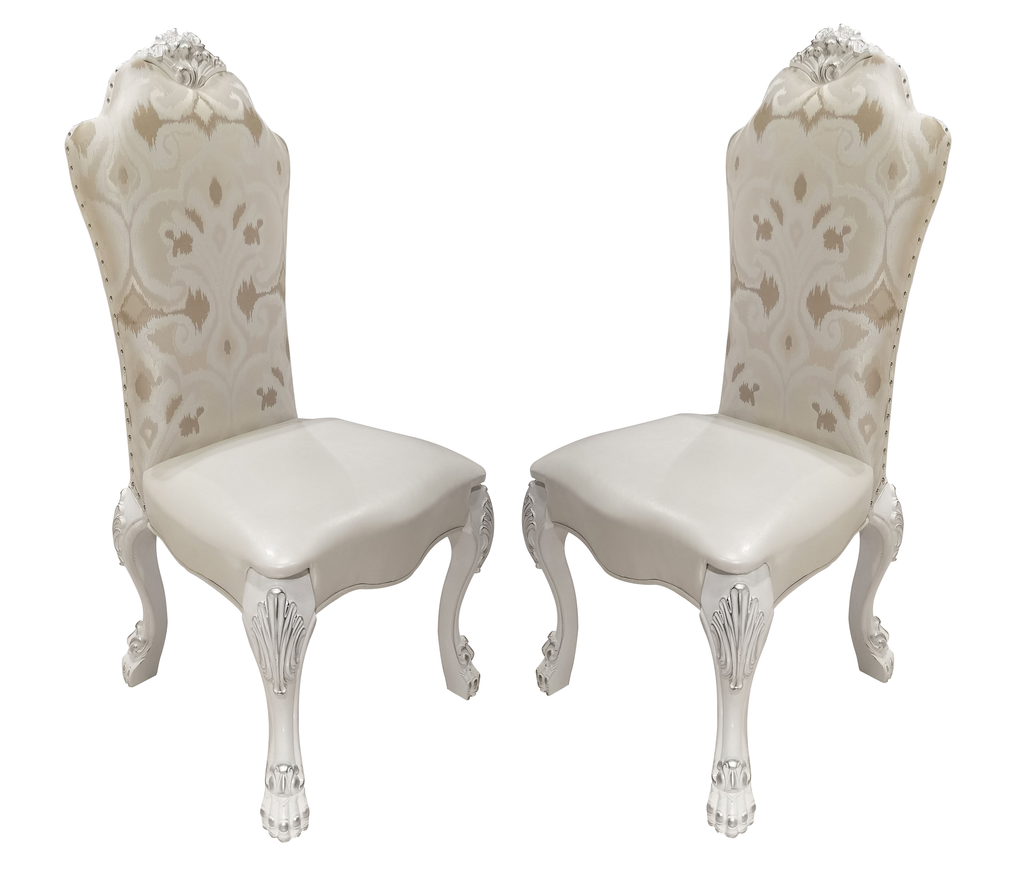 Plethoria Adison White And Beige Composite Wood Side Chair (Set Of 2 ...