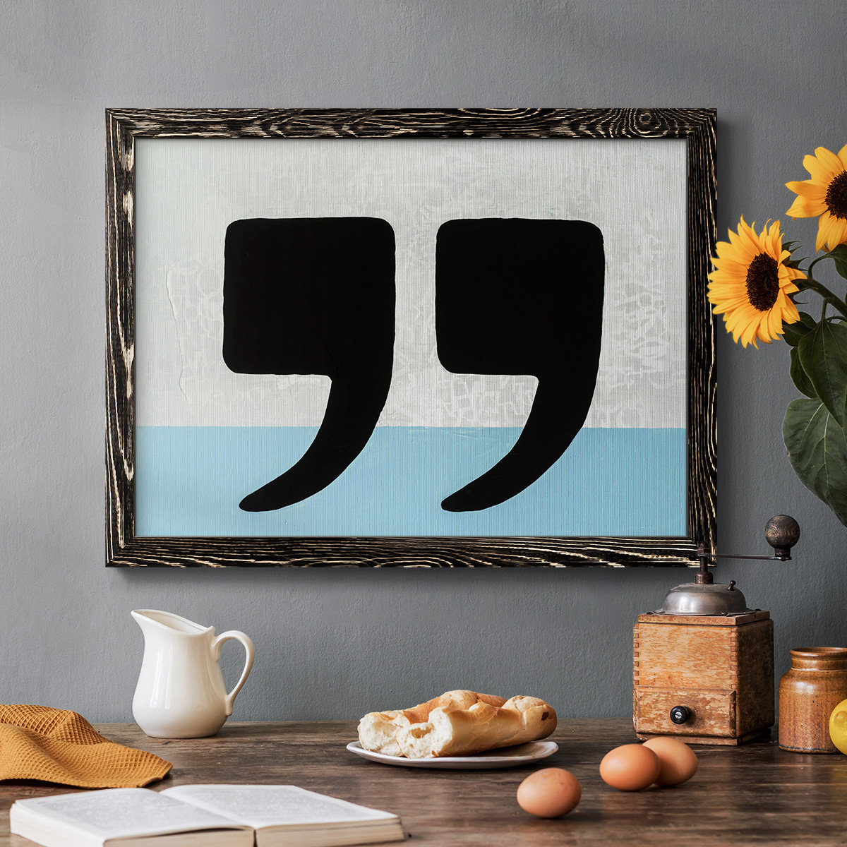 Ebern Designs He said She said- Rustic Framed Gallery Wrapped Canvas ...