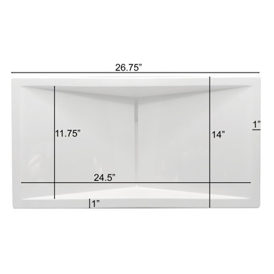 Marble-Lite 14'' Gloss White Polymarble Specialty Undermount Bathroom ...