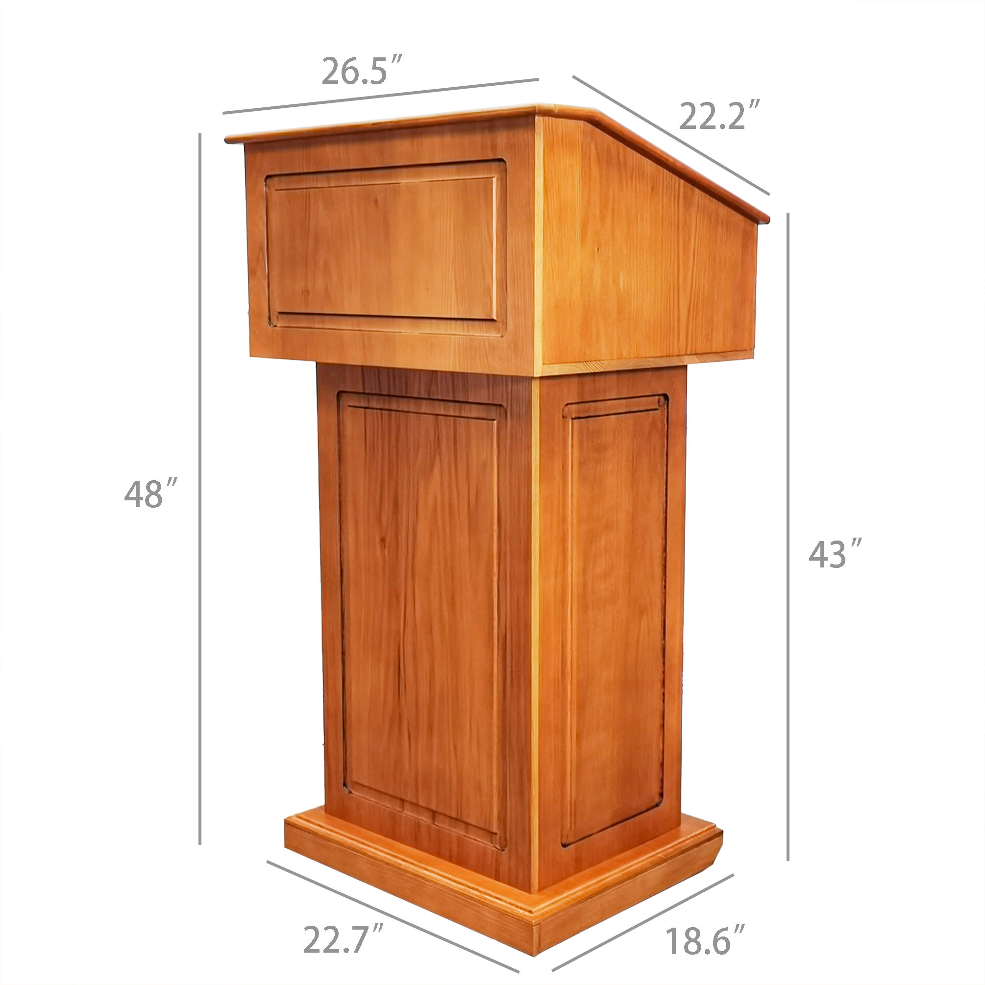 FixtureDisplays 26.5 x 22.2 x 48" Deluxe Podium Official State Embassy ...