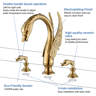 AlenArtWater Golden Bathroom Faucet-Luxury Swan Shape Sink Faucet 2 ...