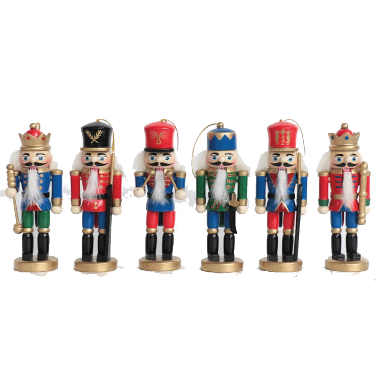 The Holiday Aisle® 5" King & Guard Nutcrackers, Set of 6 | Wayfair