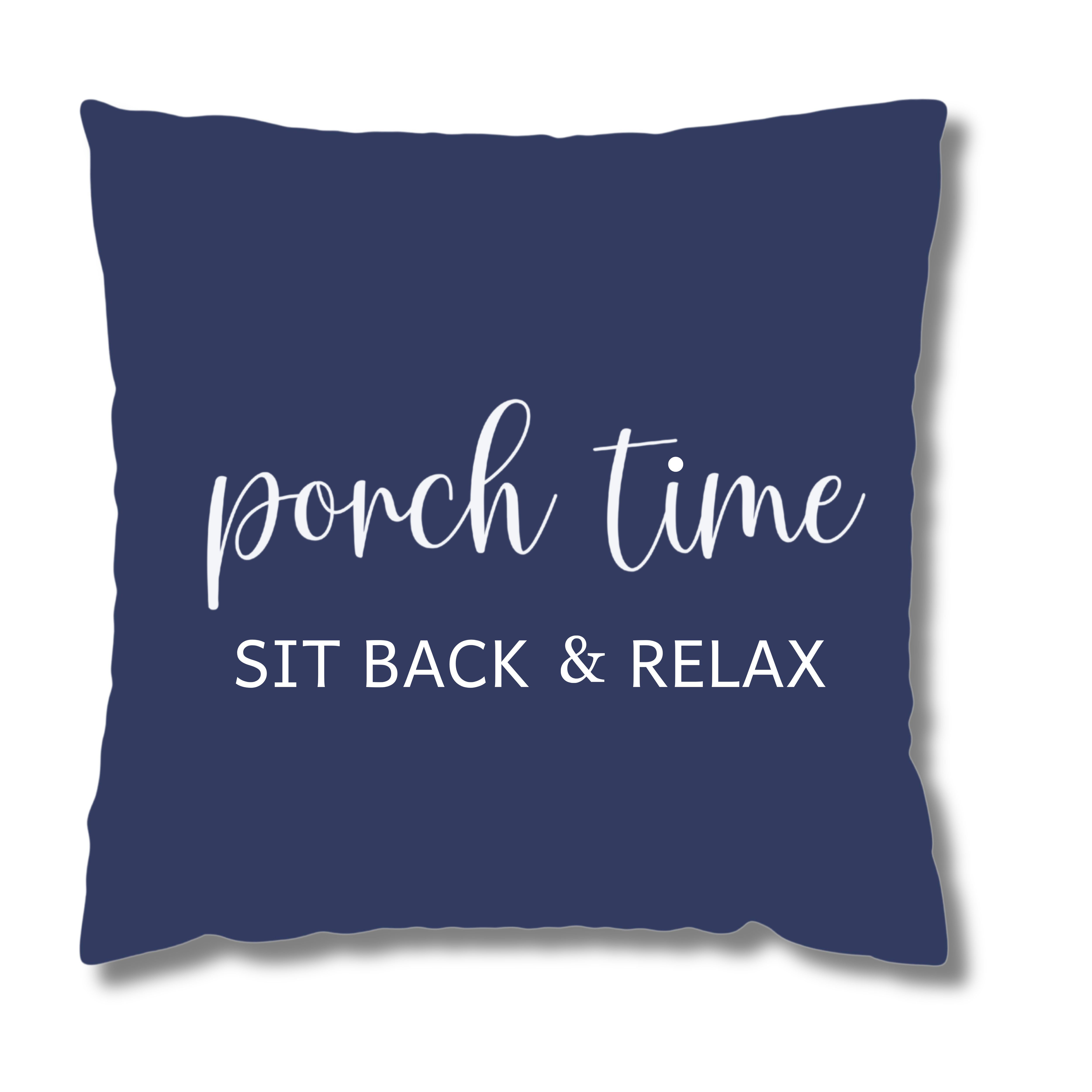 Oveesha Porch Time Sit Back & Relax - Decorative Outdoor Throw Pillow ...