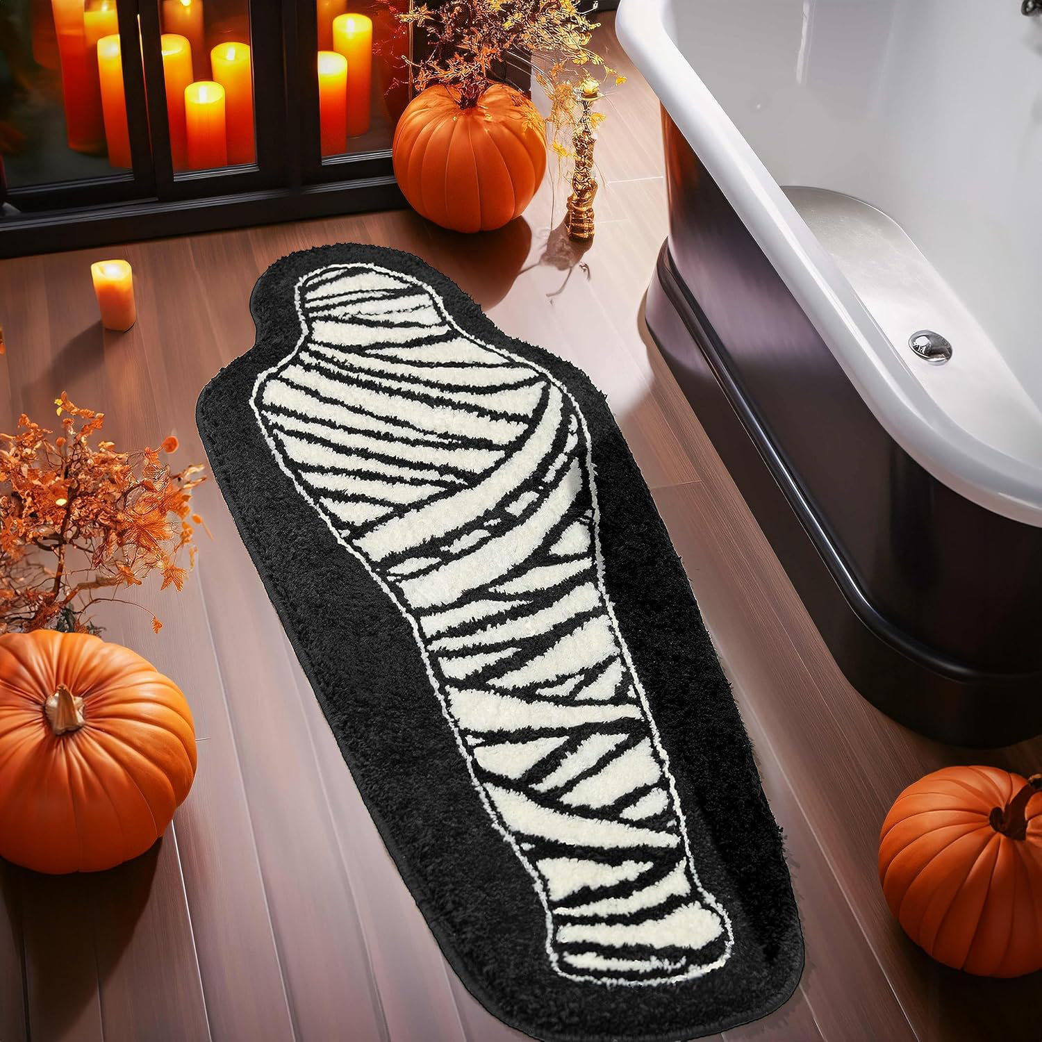 The Holiday Aisle® Halloween Bathroom Decor Black And White Bathroom ...