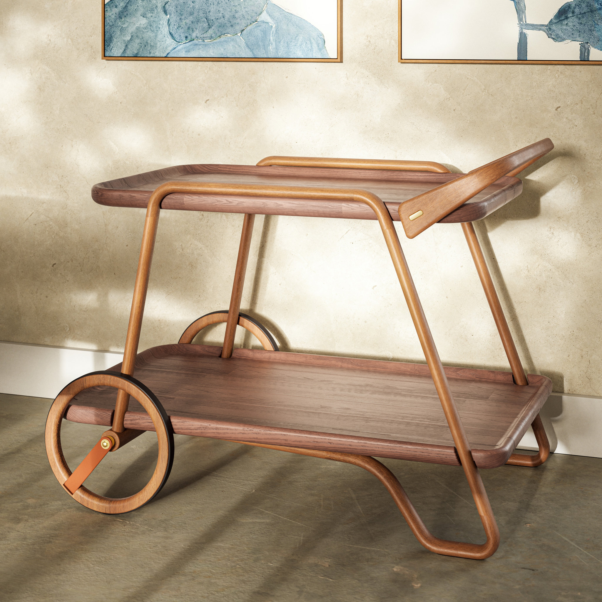 AllModern Bret Solid Wood Bar Cart - Wayfair Canada