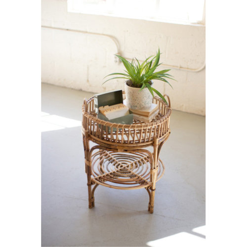 Wicker / Rattan End & Side Tables You'll Love - Wayfair Canada