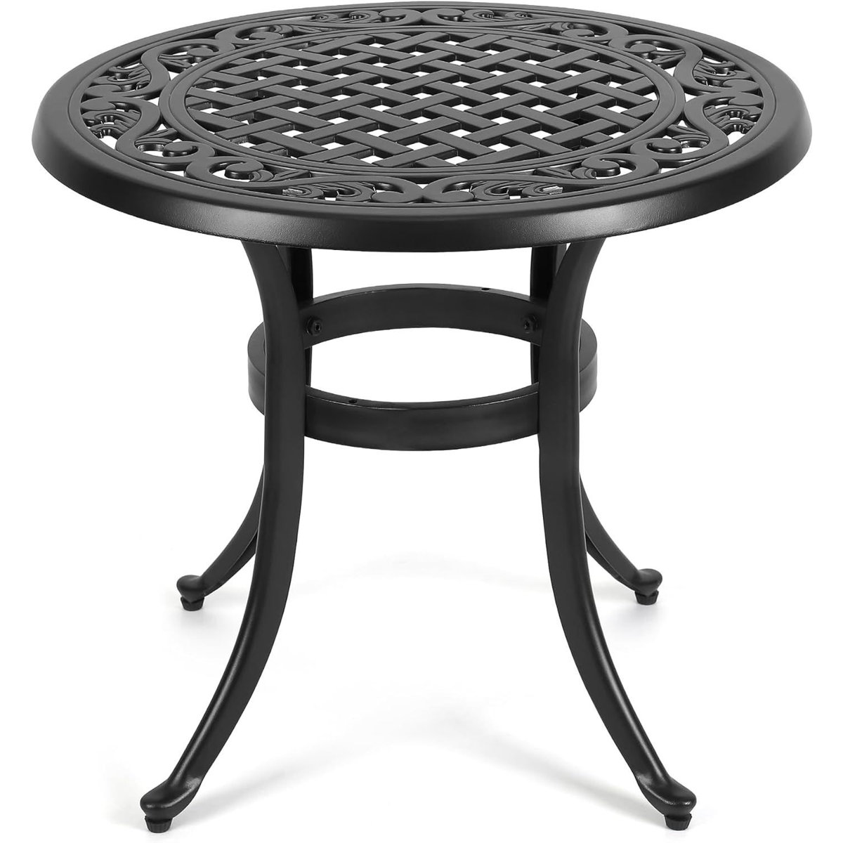Winston Porter Cast Aluminum Patio Table, with Umbrella Hole and ...