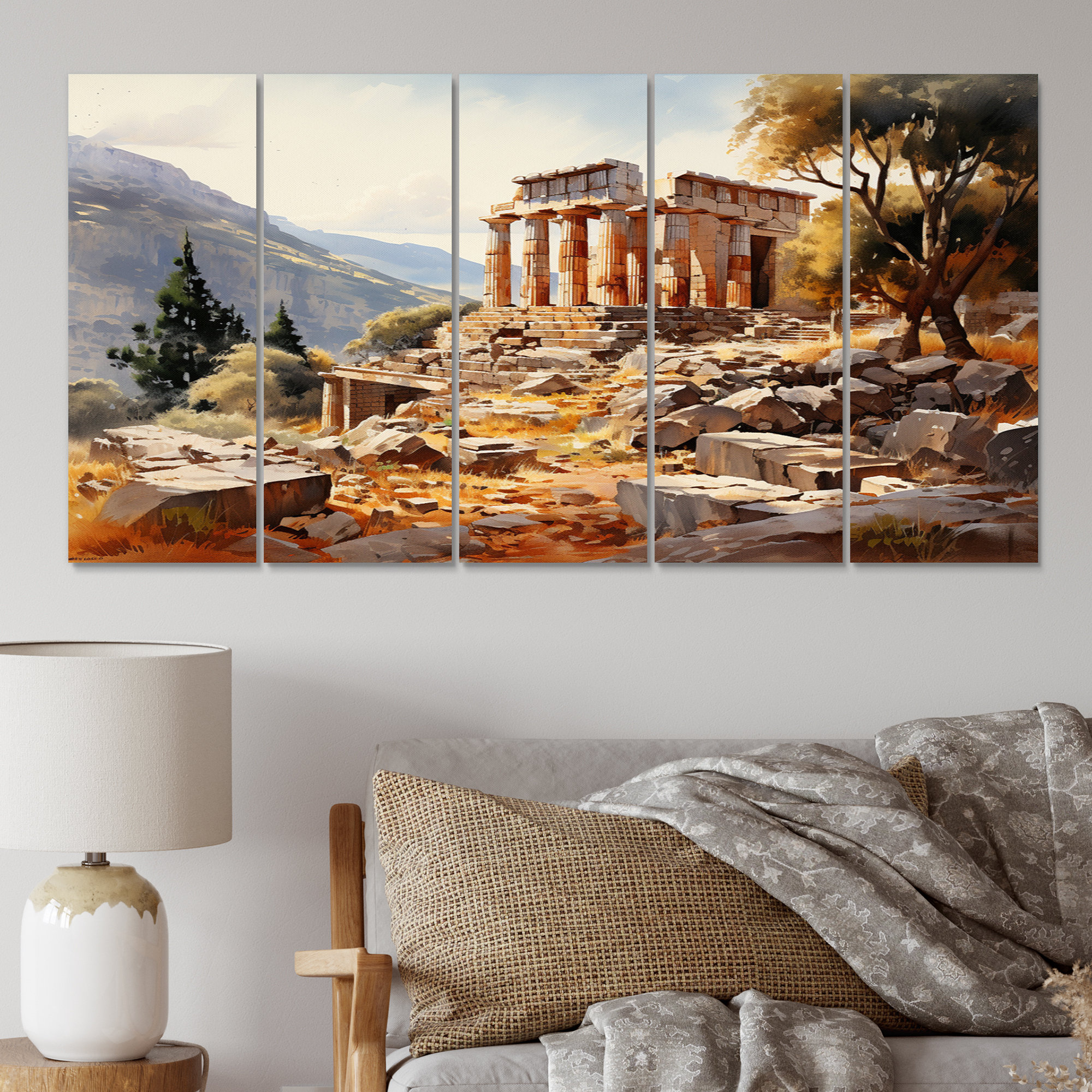 Red Barrel Studio® Greece Greek Mythos I - Landscapes Metal Wall Art ...