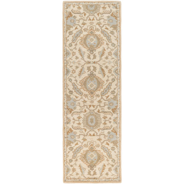 Arden Floral Handmade Tufted Wool Burnt Orange Area Rug & Reviews ...