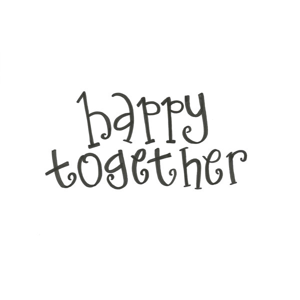 Trinx Happy Together Words - Wrapped Canvas Textual Art | Wayfair