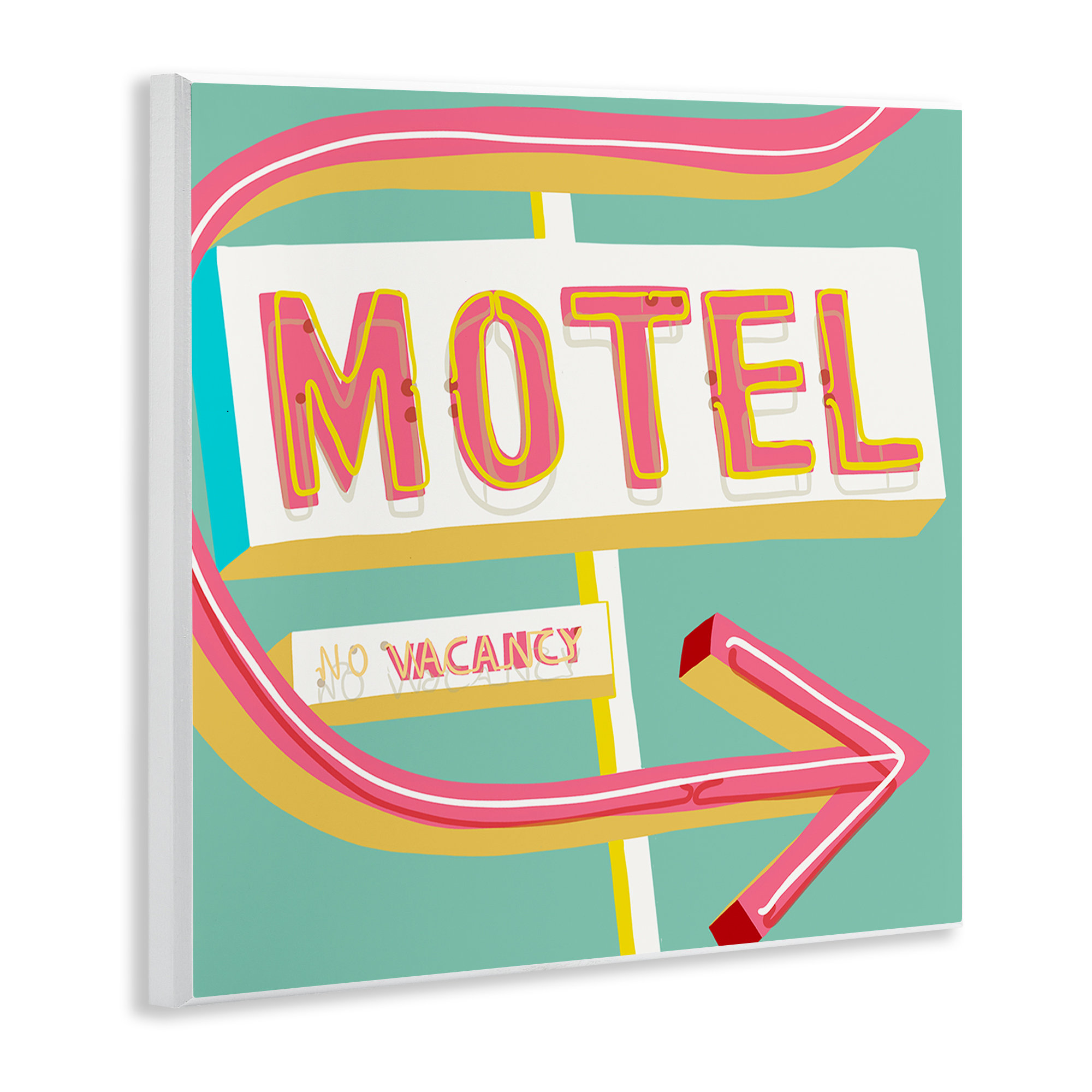 Dakota Fields Retro Motel Vacancy Wall Plaque Art by Jen Bucheli | Wayfair