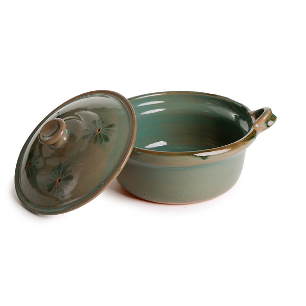 Ancient Cookware Terracotta Round Dutch Oven with Lid | Wayfair