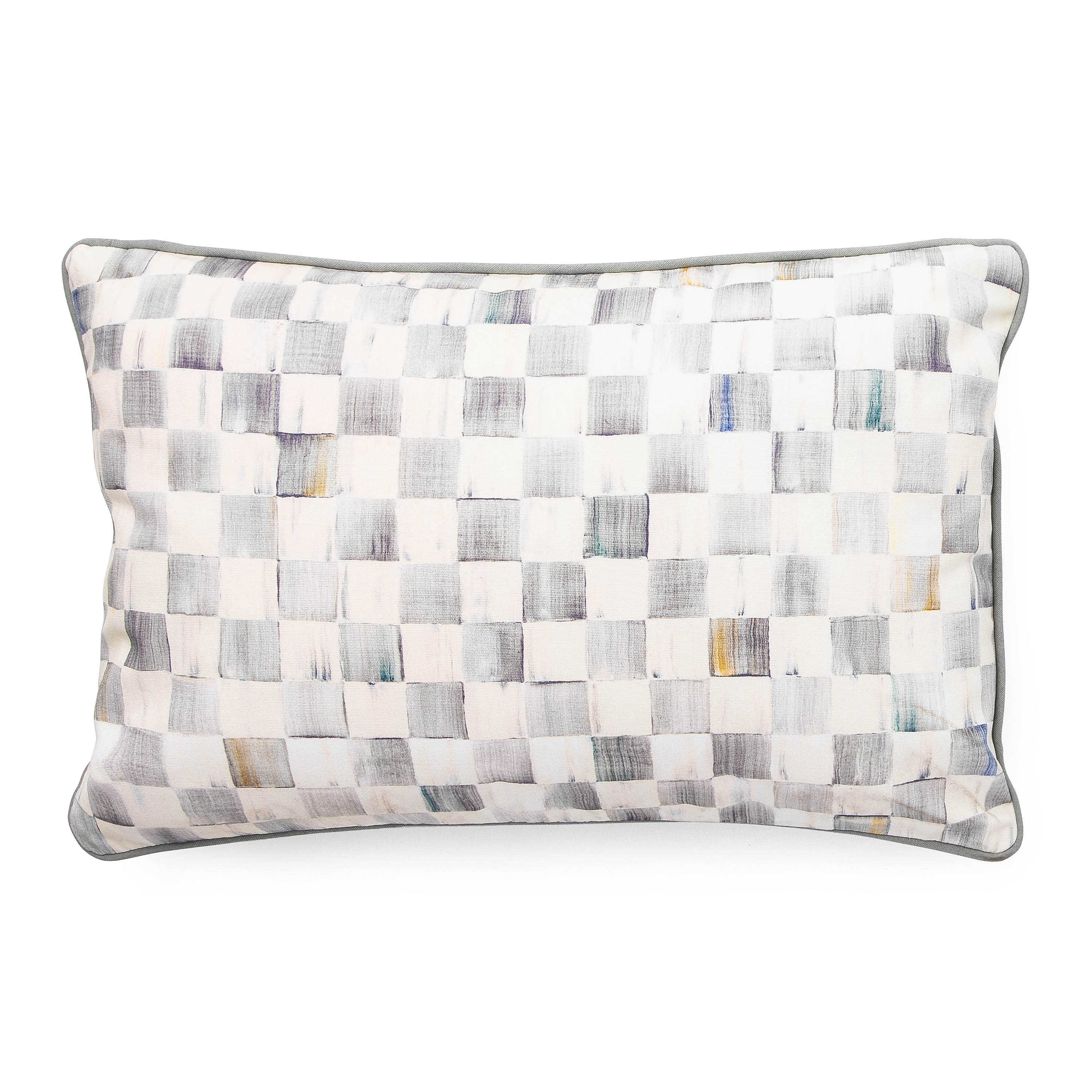 MacKenzie-Childs Sterling Check® Lumbar Pillow Cover & Insert | Wayfair