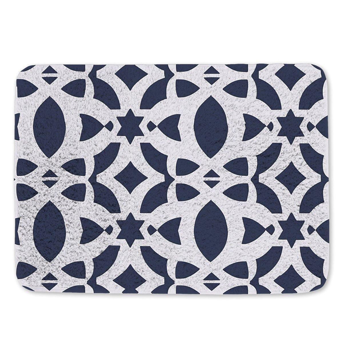 Latitude Run® Geometric Bath Mat Art Bathroom Decor Abstract | Wayfair