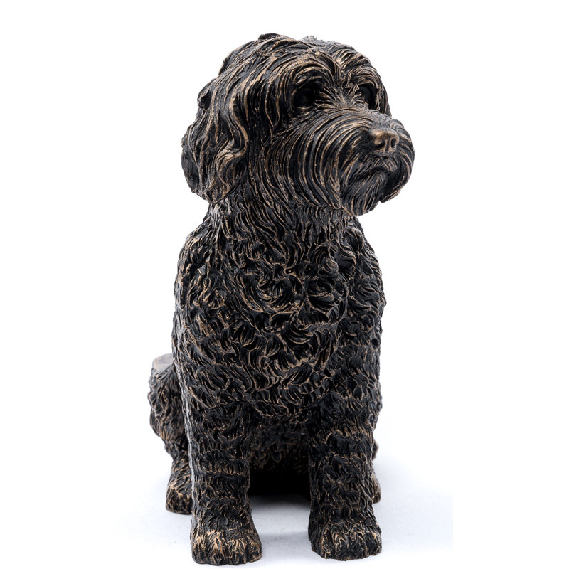 Winston Porter Leando Cockapoo Dog Bronze Coloured Planter Feet In Gift ...
