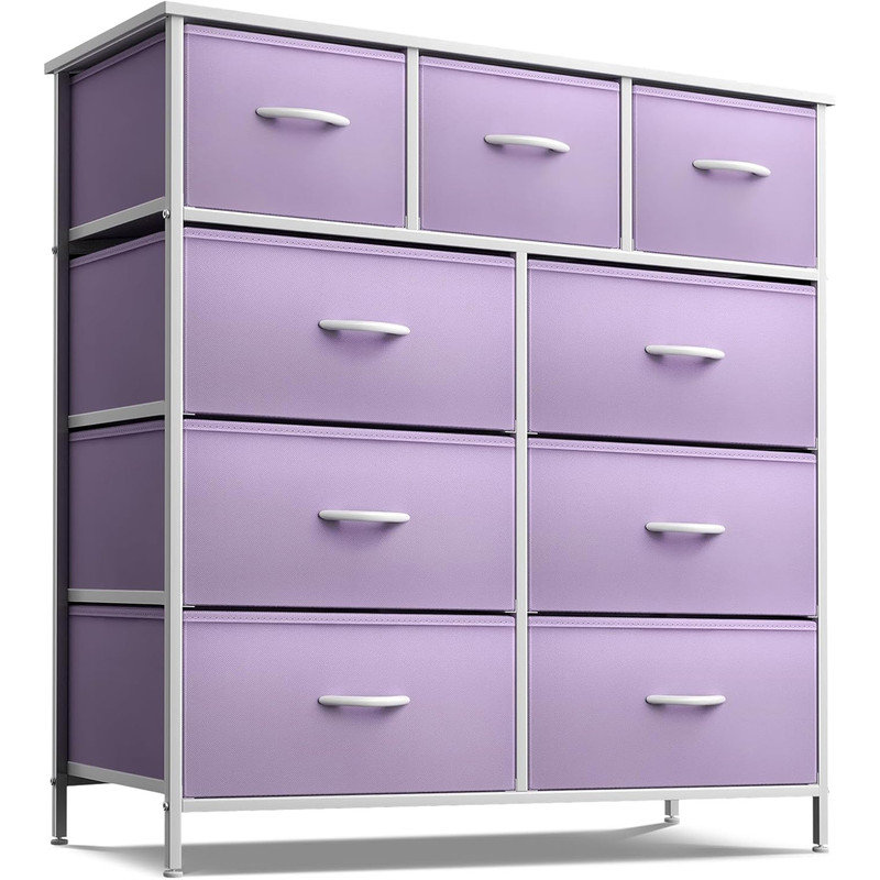 Priyet Solid Furniture Storage Chest Tower Unit with 9 Drawers | Wayfair