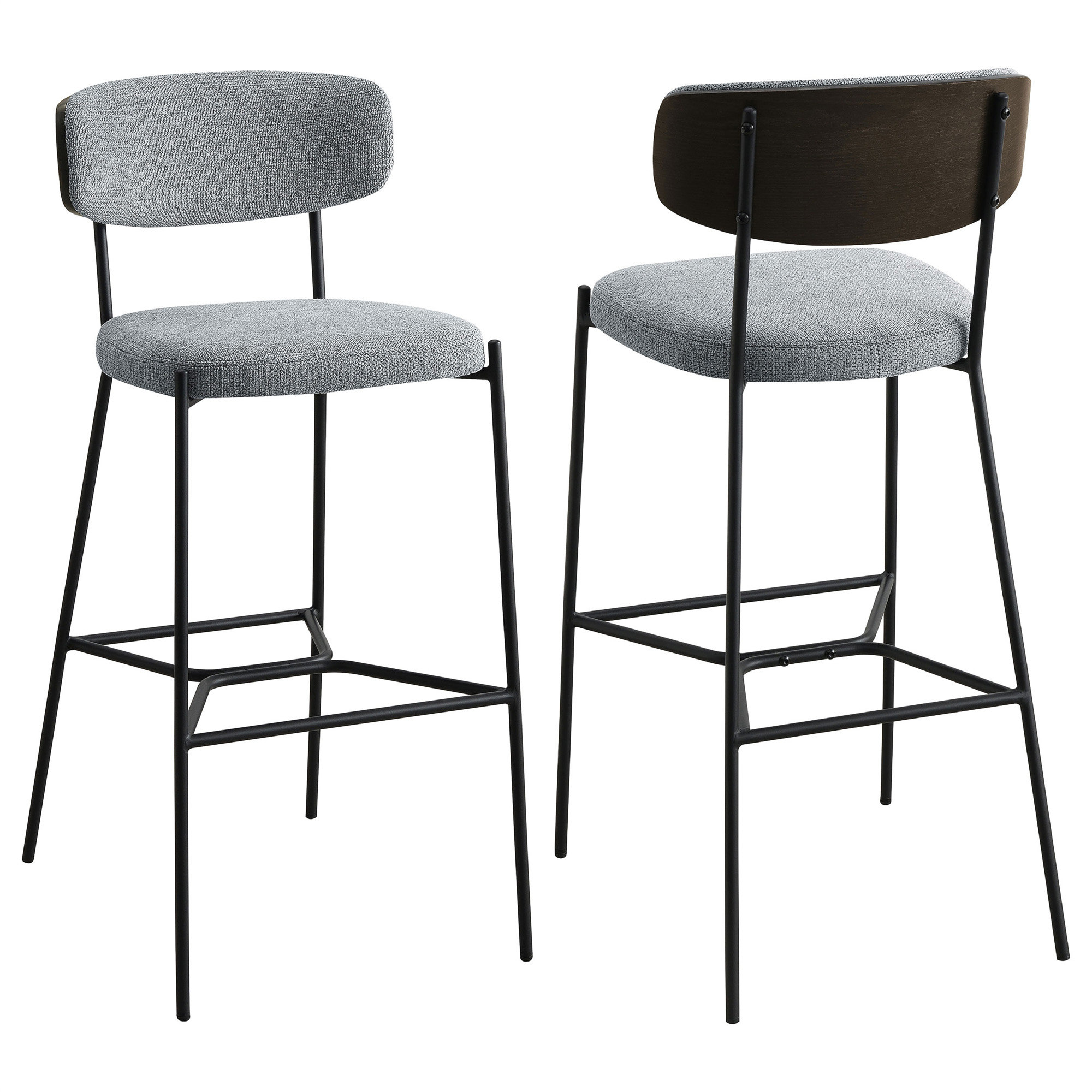 Hokku Designs Joy Counter Height Bar Stool Grey (Set Of 2) - Wayfair Canada