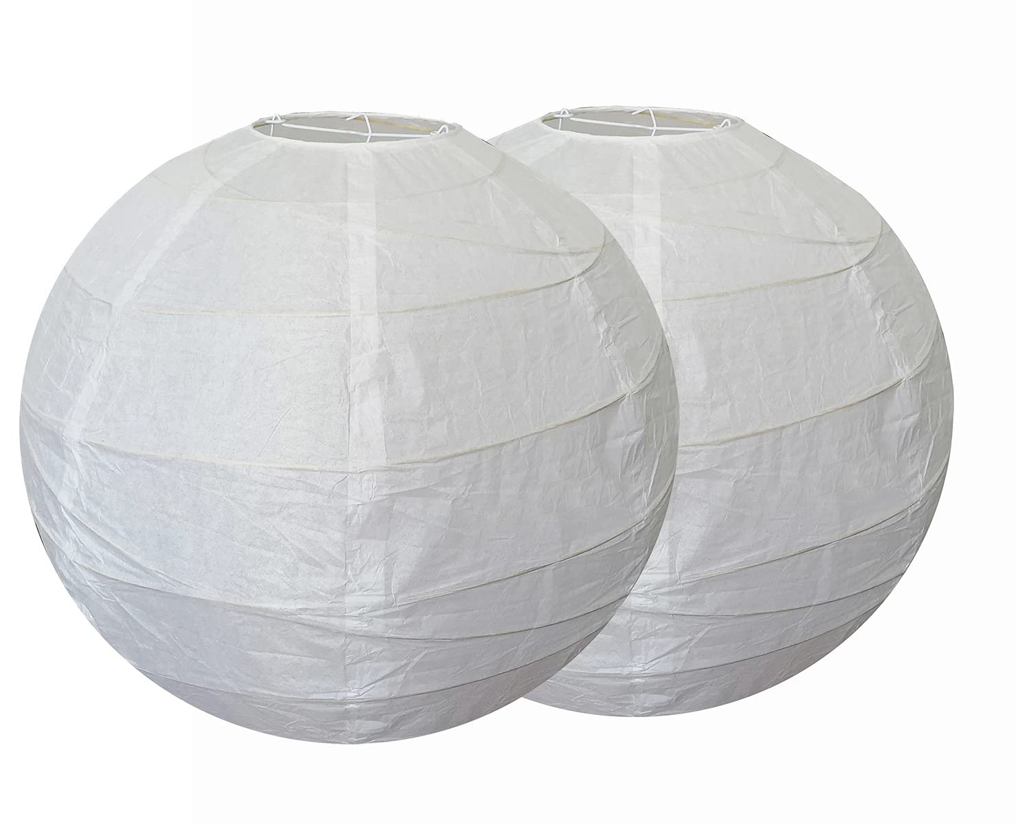 Ebern Designs White Round Paper Lantern Lamps, Paper Lamp Shade ...