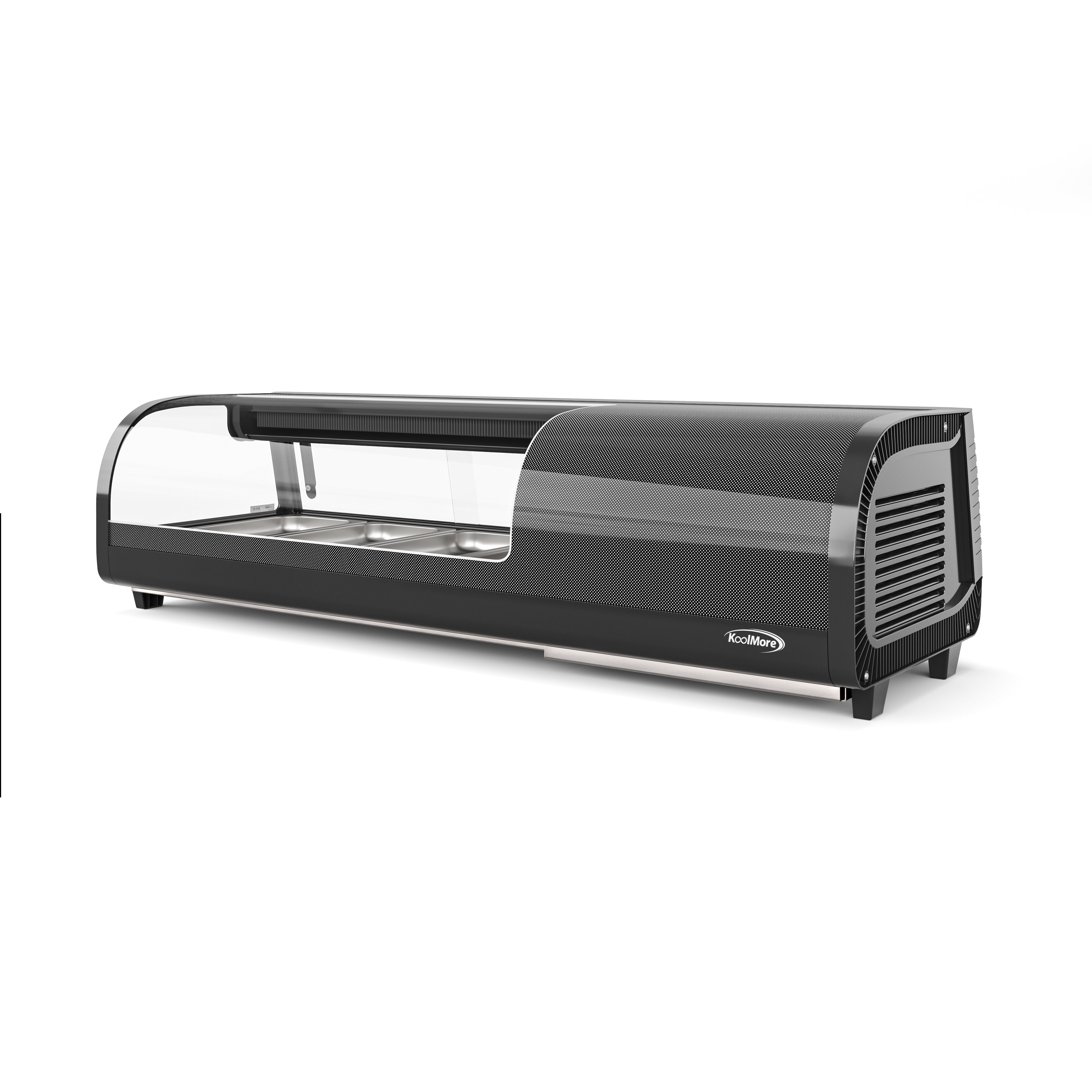 KoolMore 46 in. Glass Sushi Countertop Display Refrigerator with 4 ...