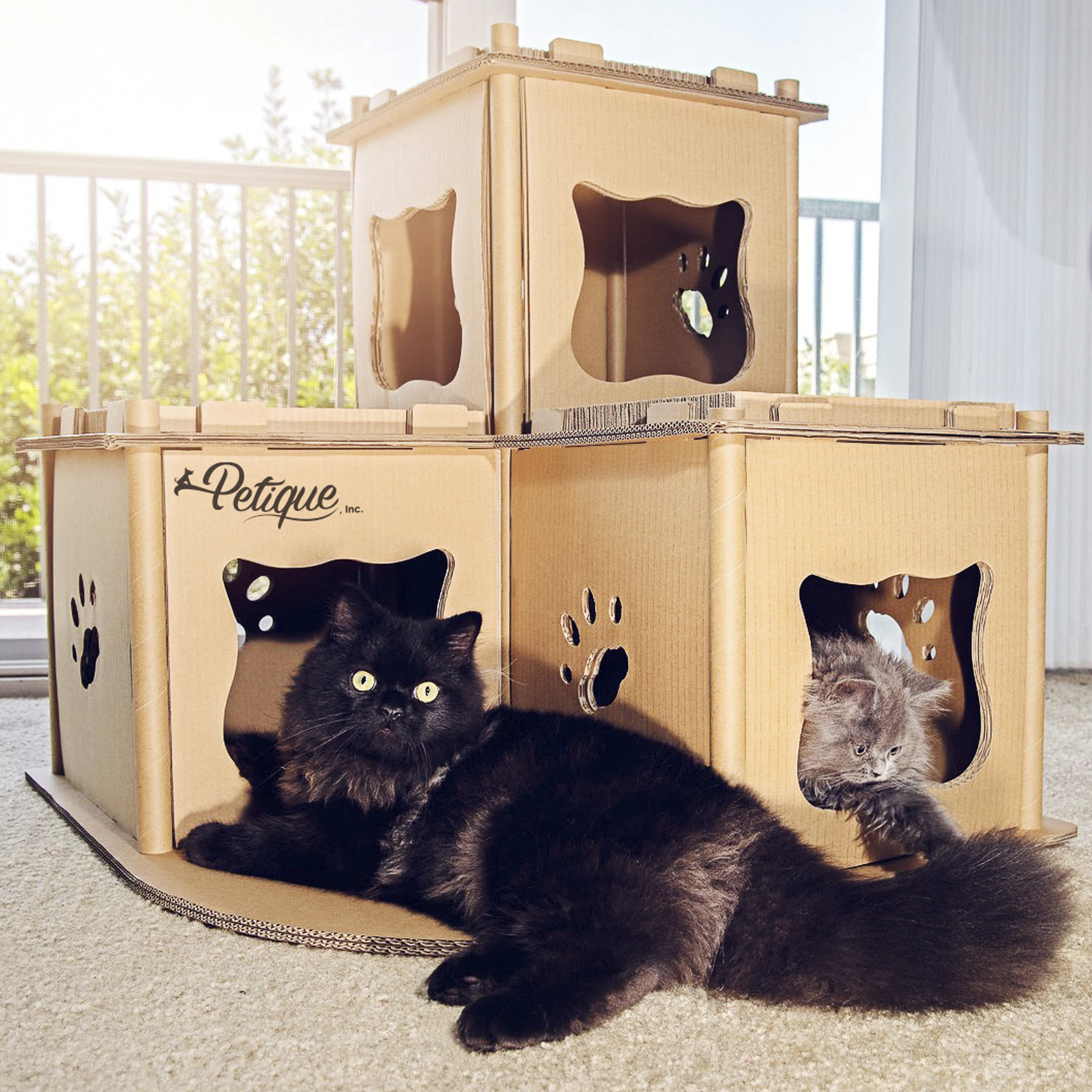 Petique's Feline Fortress Cat House & Reviews | Wayfair