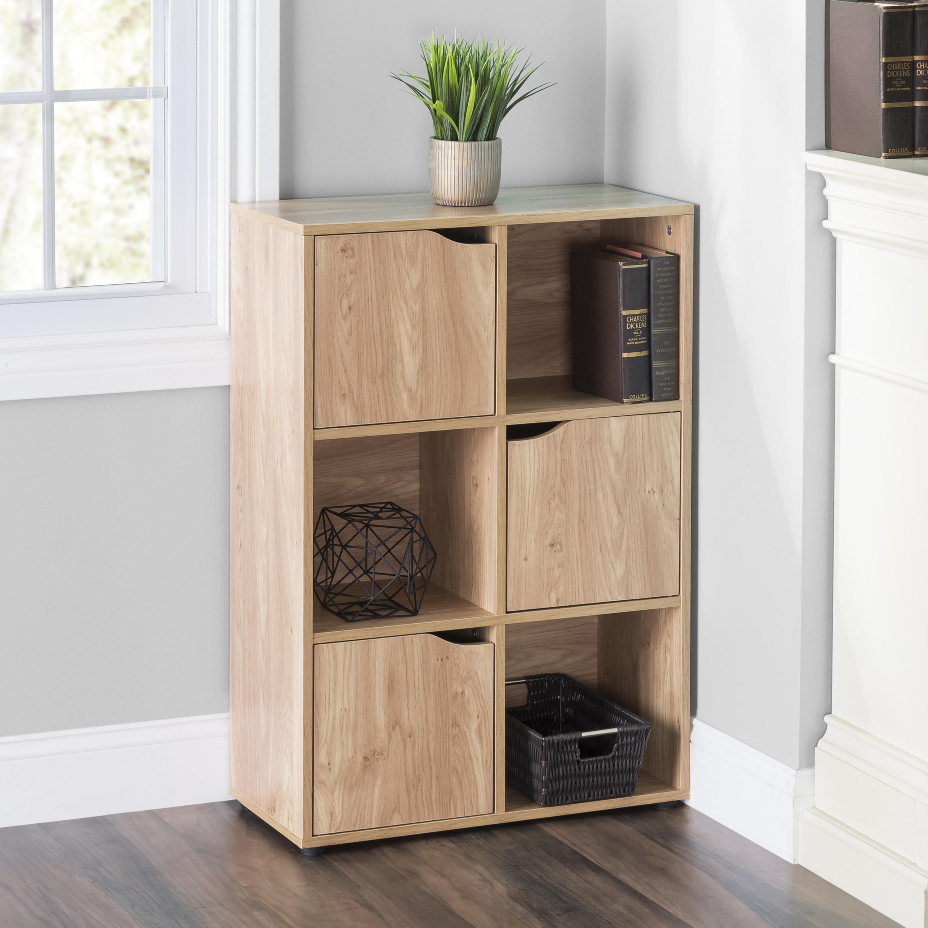 Ebern Designs Lamarr Wood Storage 6 Cube Bookcase & Reviews | Wayfair