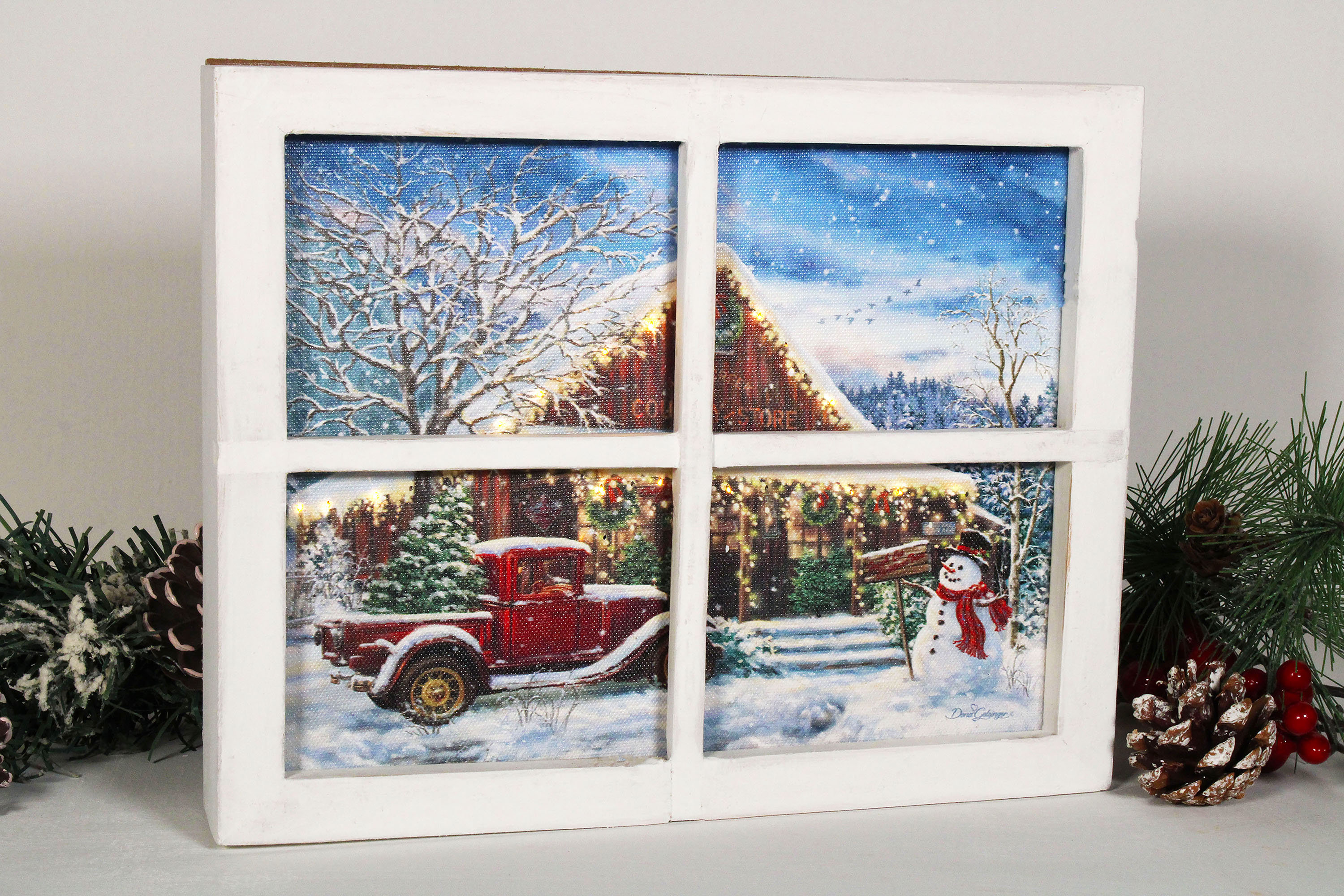 Glow Decor Country Store Christmas 8x10 Lighted Shadow Box | Wayfair