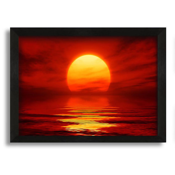 Highland Dunes Reflections of the Fire Sun - Picture Frame Photograph ...