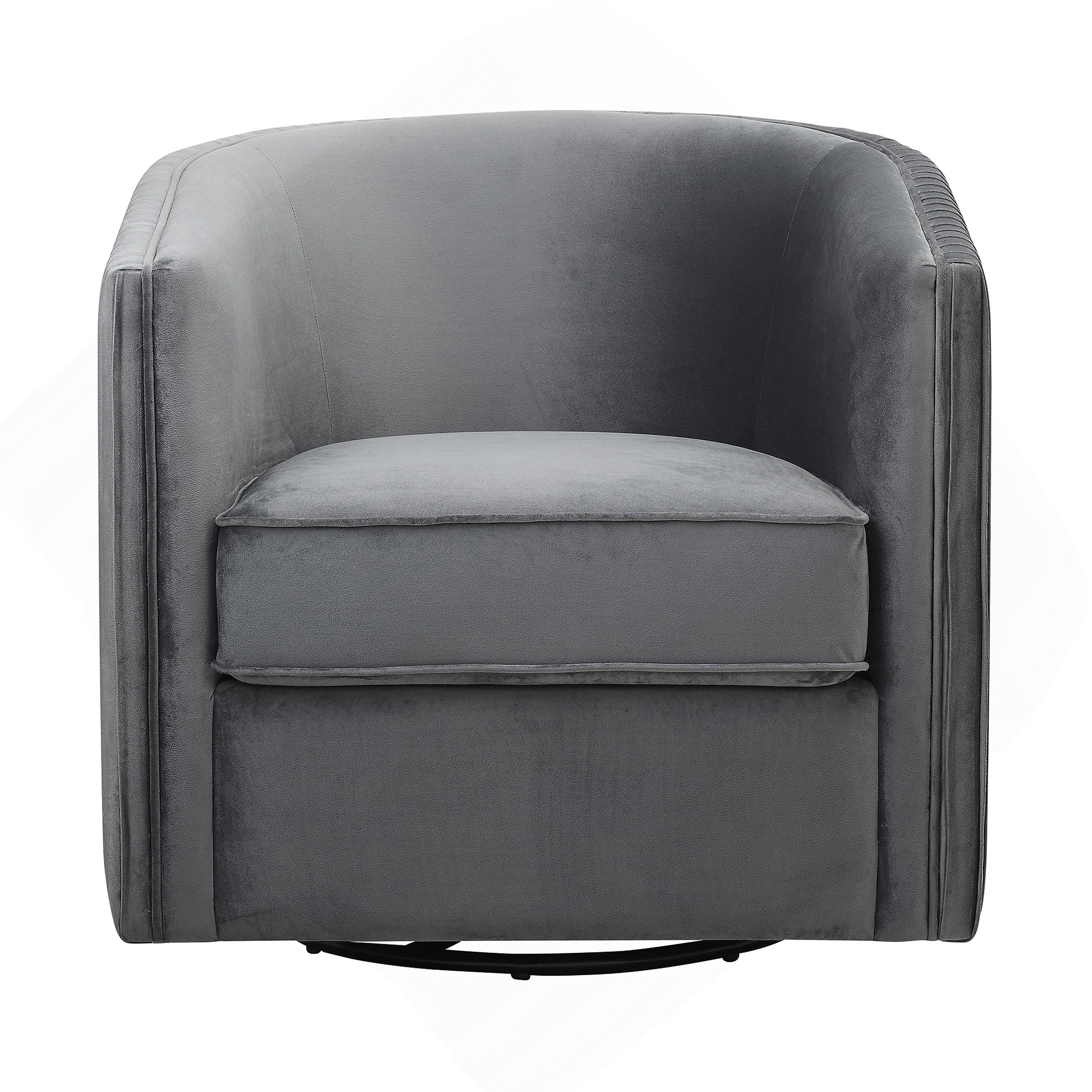 Mercer41 Gray Velvet Armchair | Wayfair