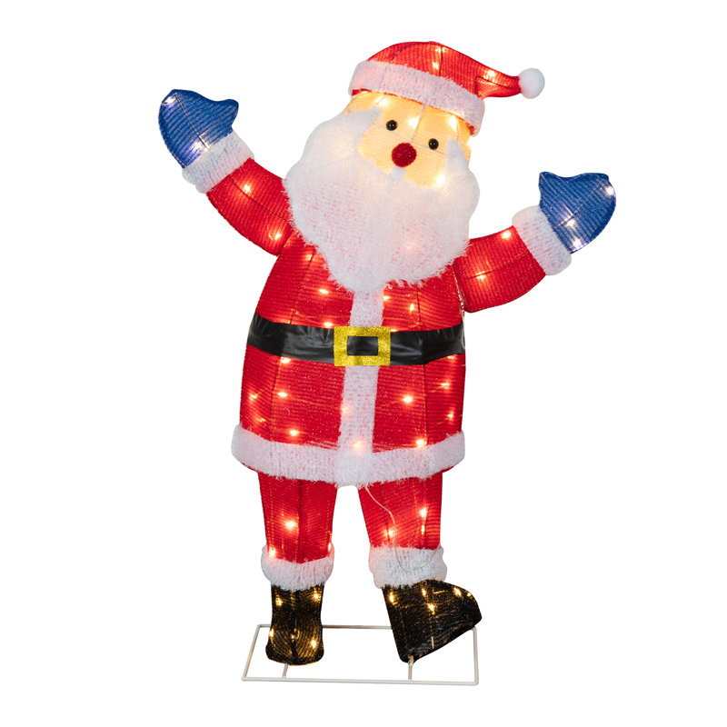 The Holiday Aisle® Santa Claus Outdoor Lighted Display & Reviews | Wayfair