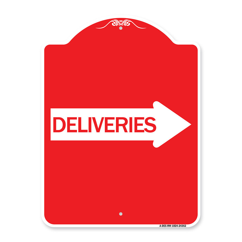 Signmission Designer Series Sign - Deliveries (With Right Arrow)/24362 ...