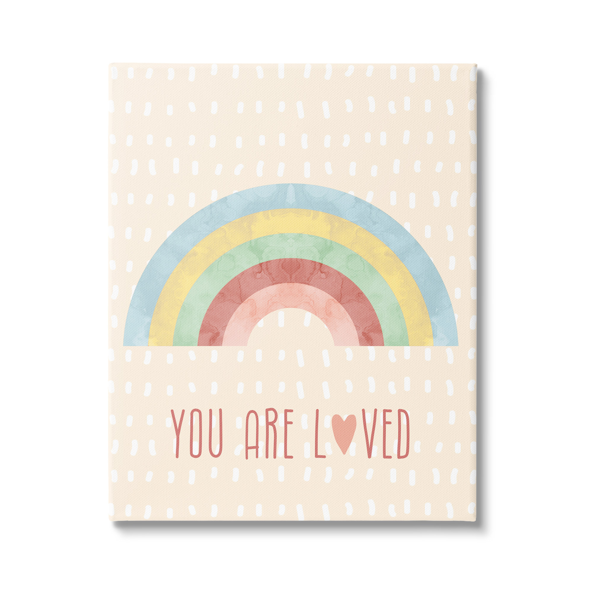 Isabelle & Max™ Loved Rainbow On Yellow On Canvas by Lil' Rue Print ...