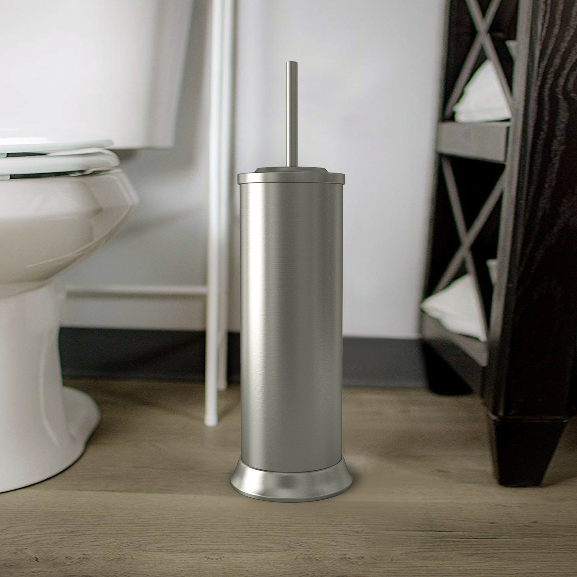 NU Steel 20" Metal Toilet Brush And Holder & Reviews | Wayfair