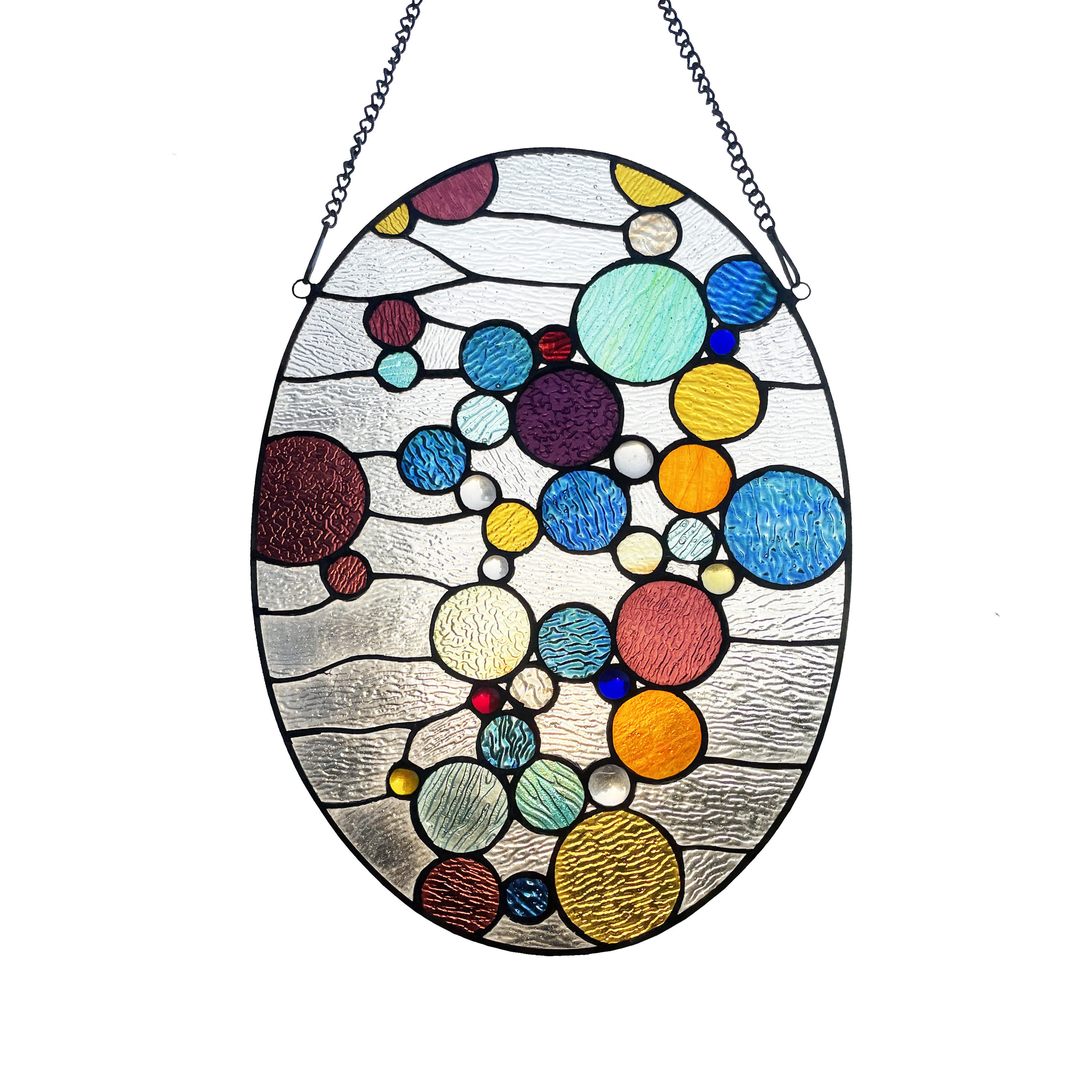 Ivy Bronx Bubbles Stained Glass Window Panel - Wayfair Canada