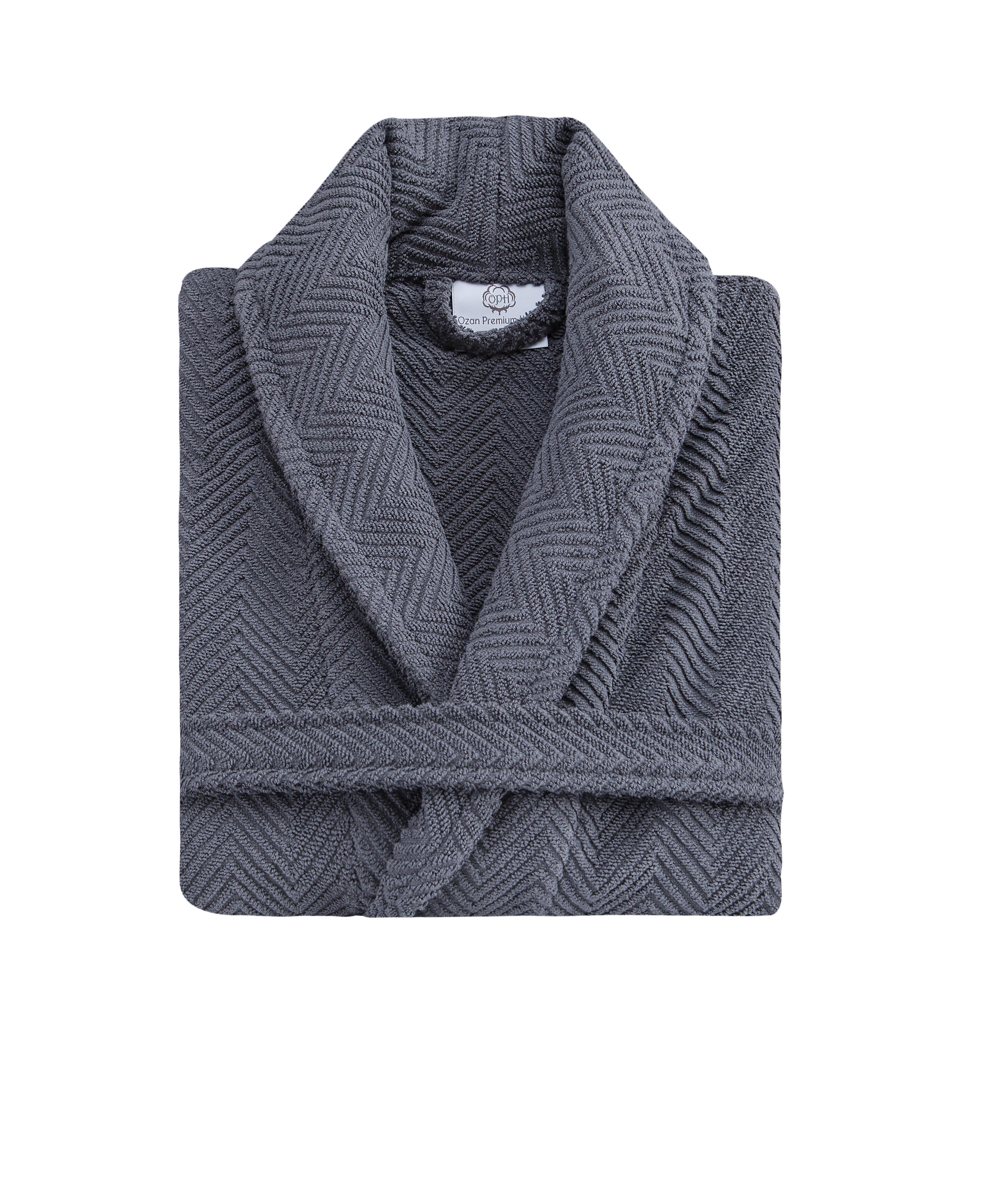 Winston Porter Chevron design 100% Turkish Cotton Terry Cloth Bathrobe ...