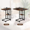 17 Stories Allyson Rustic Brown Foldable Expandable C-Shaped End Table ...