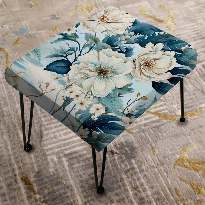 Design Art Ocean Blue Elegant Nautical - Tropical Rectangle Ottoman ...