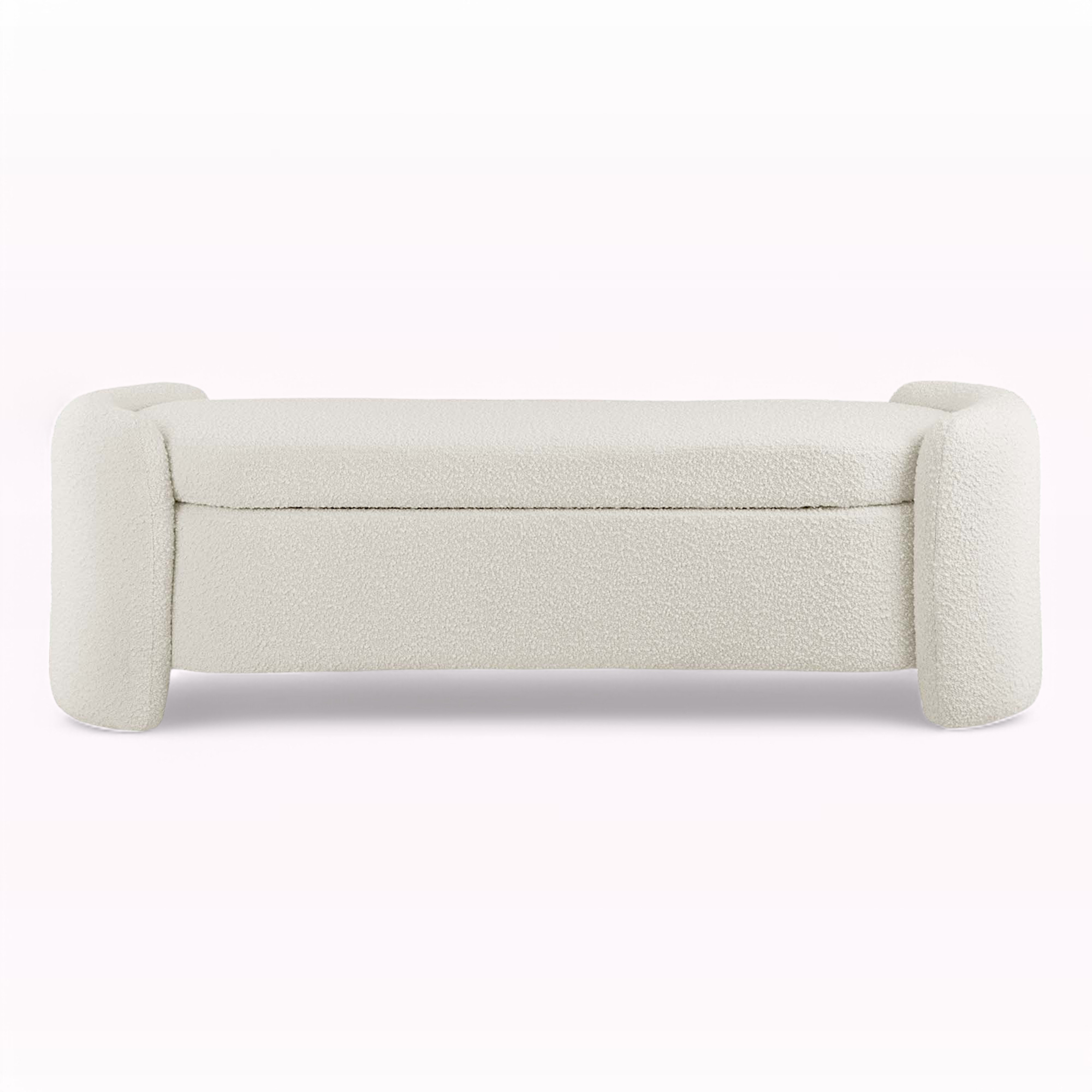 Orren Ellis Pithadia Boucle Upholstered Bench by | Wayfair