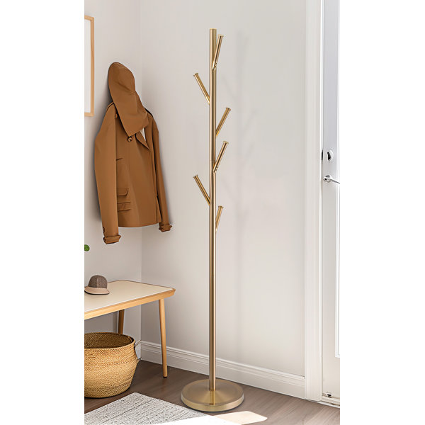Mercer41 Rosale Stainless Steel Freestanding 6 - Hook Coat Rack ...
