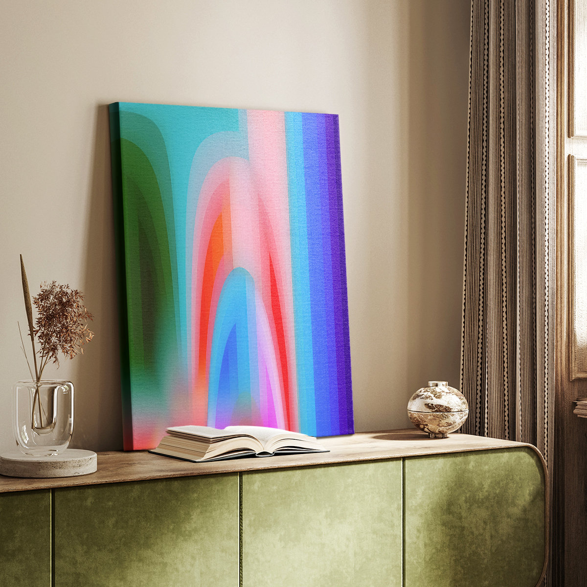 Ivy Bronx Groovy Prism Gradients I -Gallery Wrapped Cavas | Wayfair