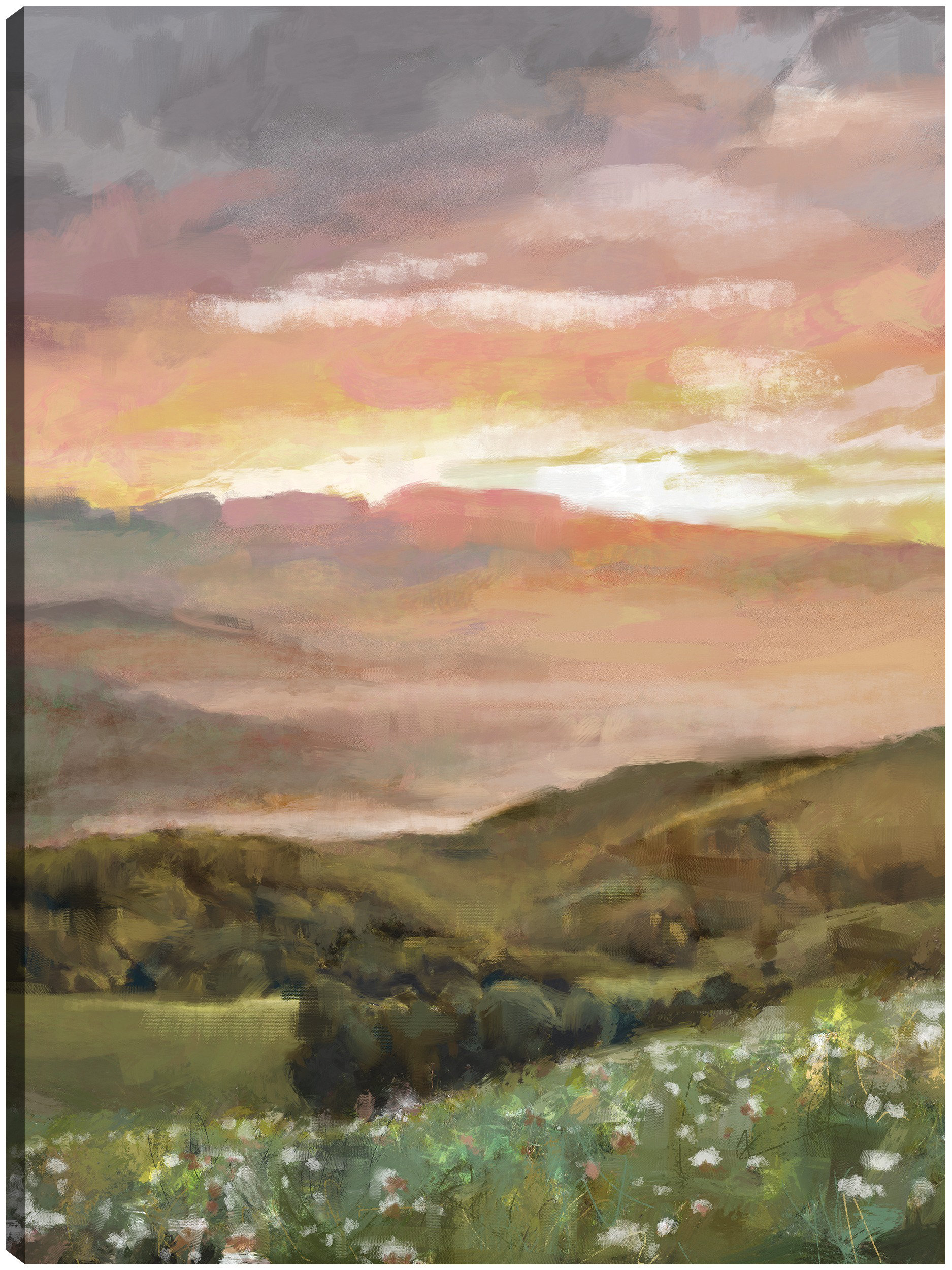 Winston Porter Amber Sunrise by Studio Arts Canvas Art Print | Wayfair