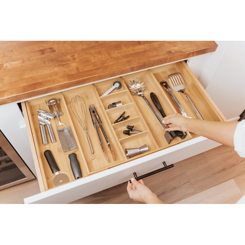 Rebrilliant Kynzleigh Adjustable Multi-Purpose Drawer Organizer ...