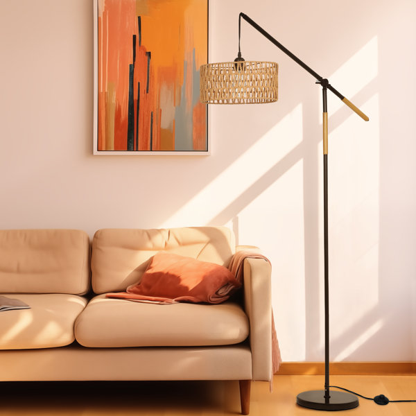 Bay Isle Home™ Aarzo 68" Rattan Arched/Arc Floor Lamp & Reviews | Wayfair