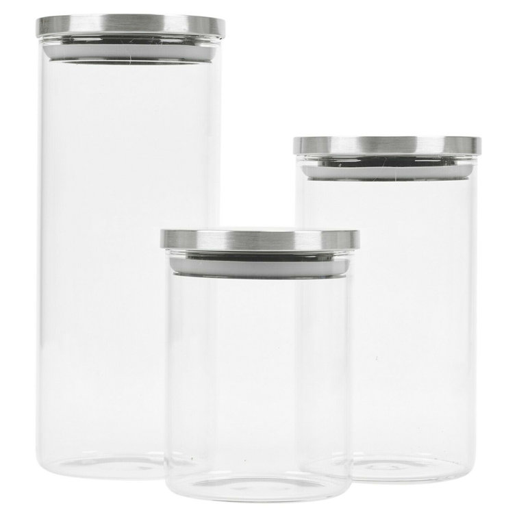 Symple Stuff Alpina 3 Piece Storage Jar Set & Reviews | Wayfair.co.uk