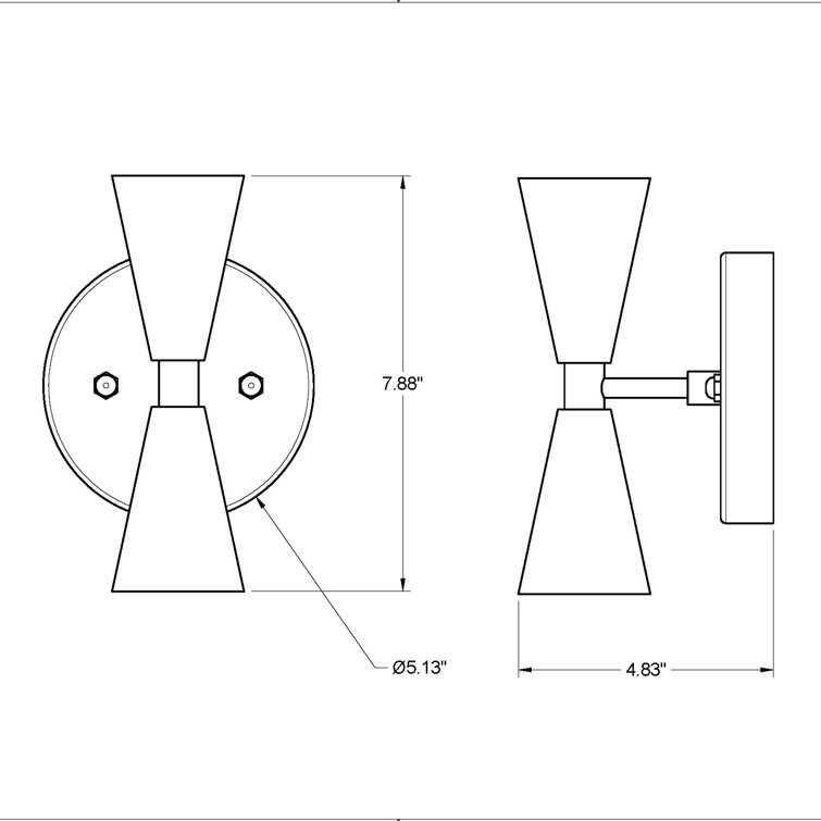 George Oliver Jaeli Steel Armed Sconce | Wayfair