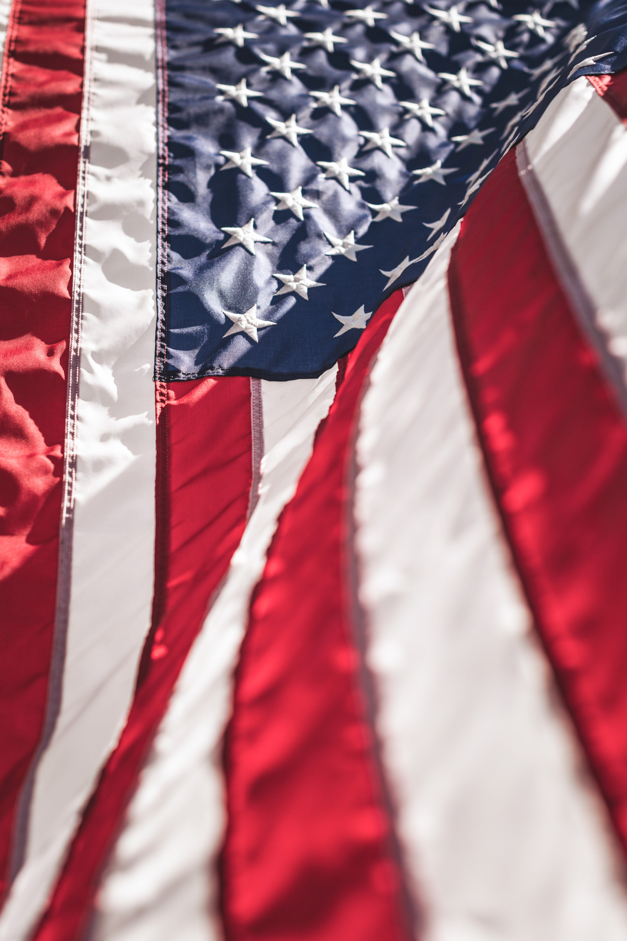 Latitude Run® US Flag, Waving With Ripple, Shadow | Wayfair