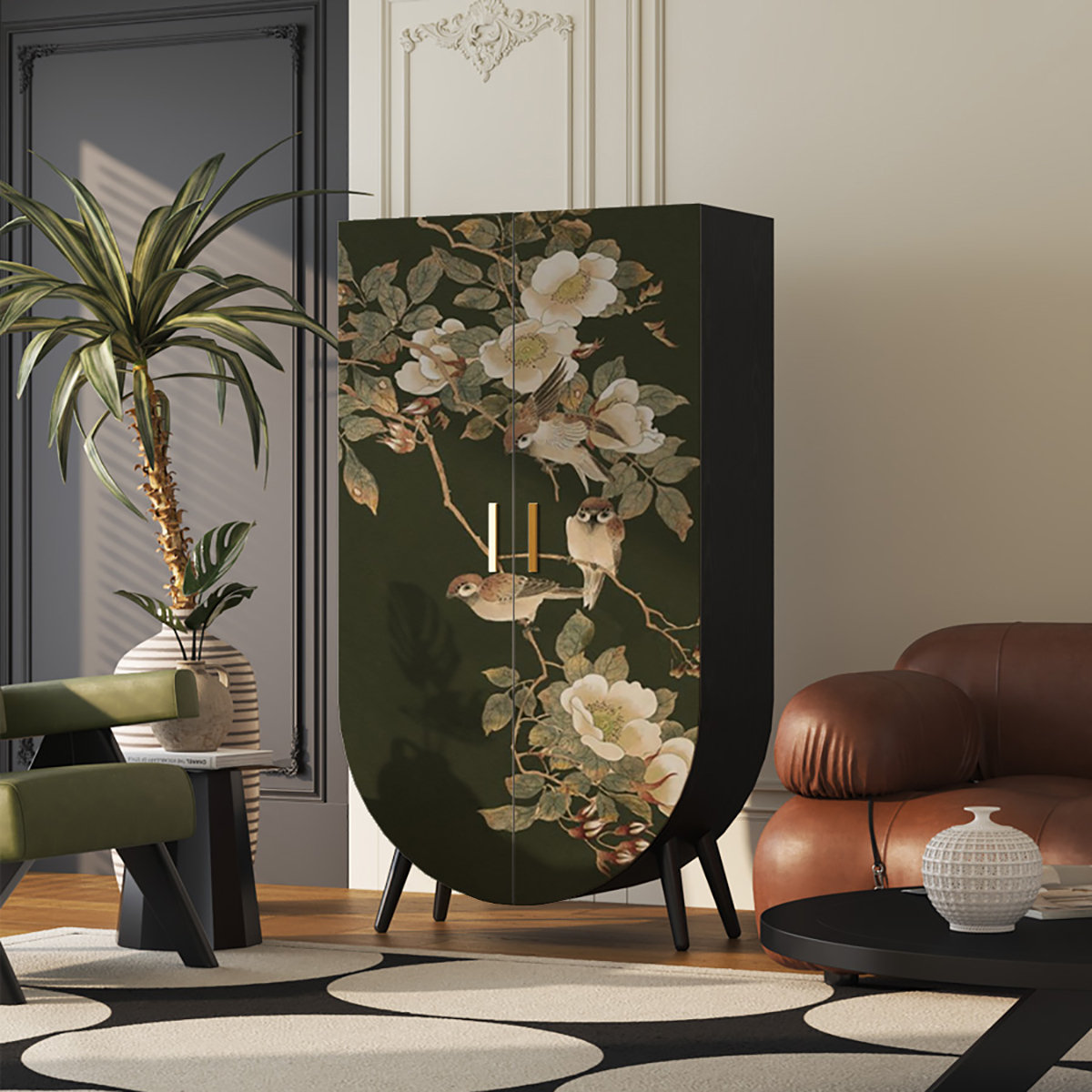 East Urban Home Multifunction storage cabinet double door wardrobe ...